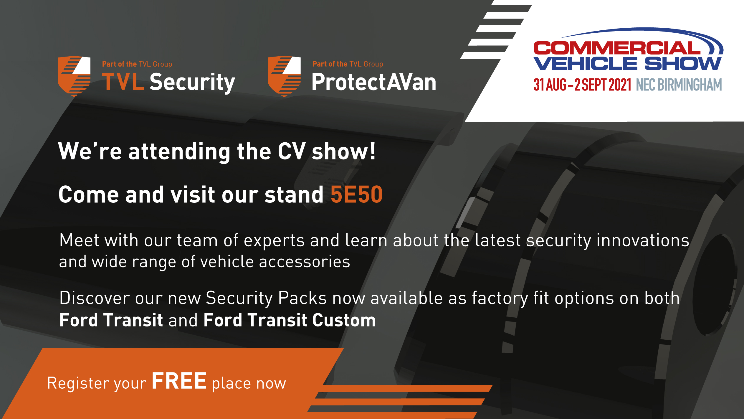 TVL Security and ProtectAVan are attending the CV show | ProtectAVan